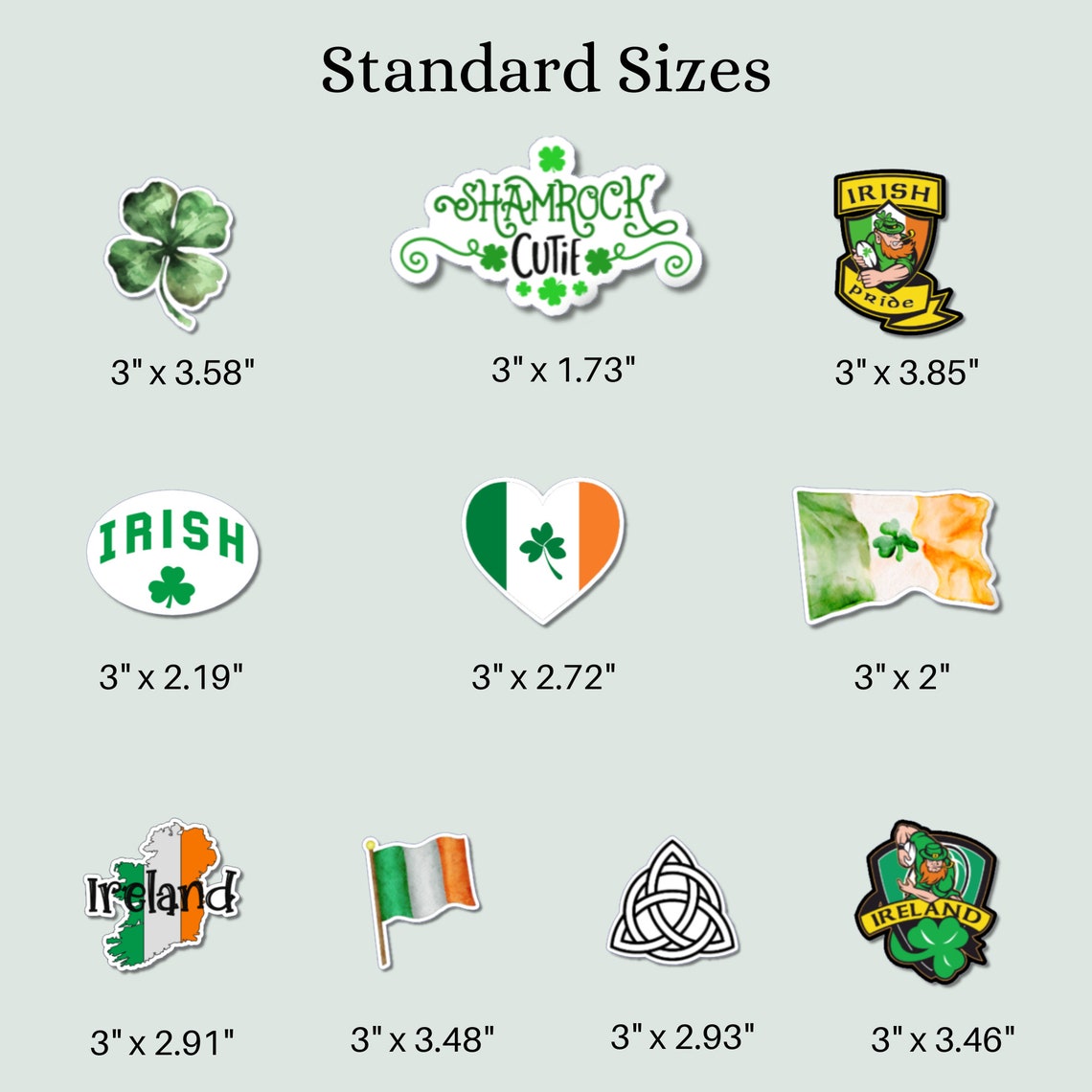 Vibrant Ireland Stickers, Decals. Water-resistant, Irish, Laptops ...