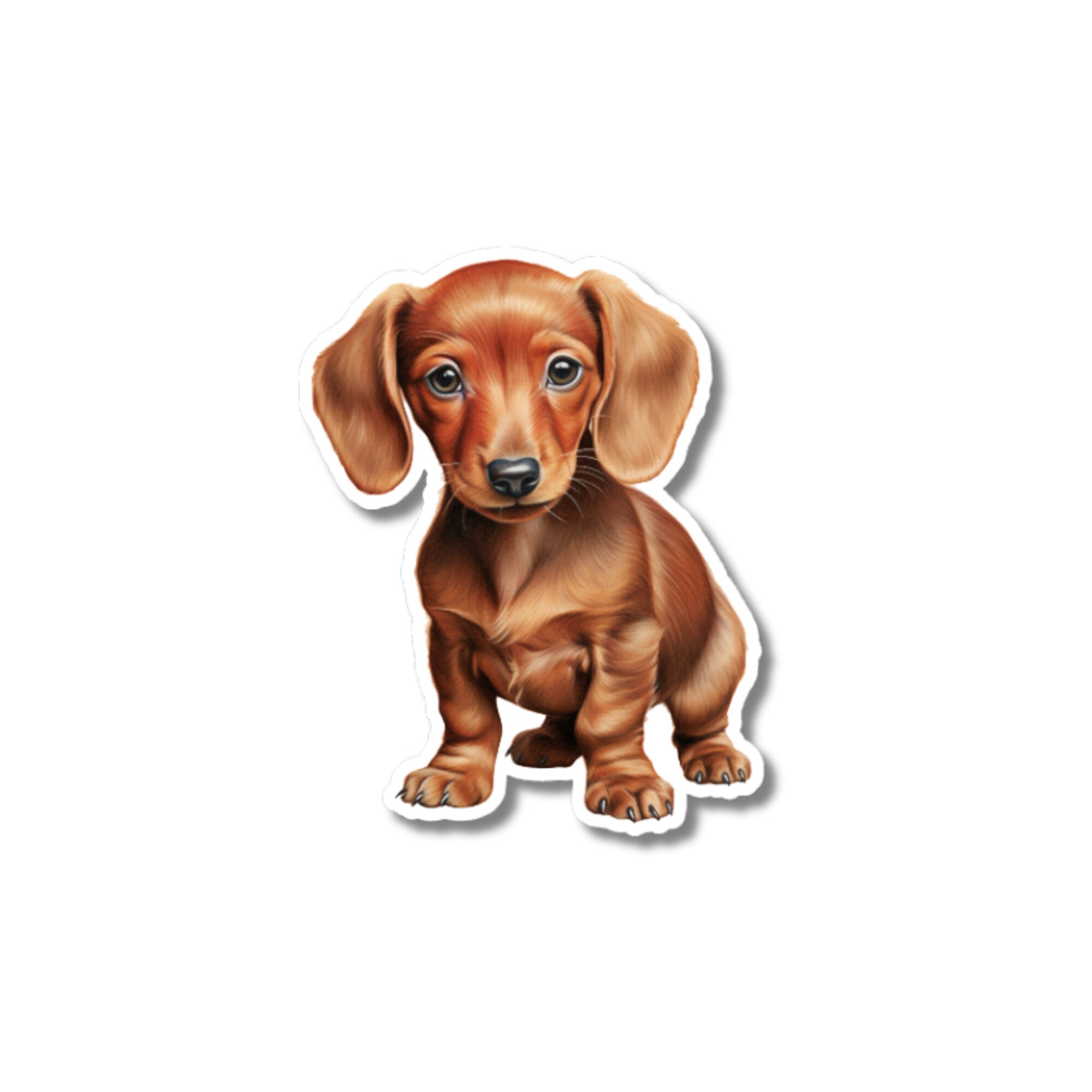 Dachshund Puppy Die-cut Stickers, Water Resistant, Laptop Decal ...