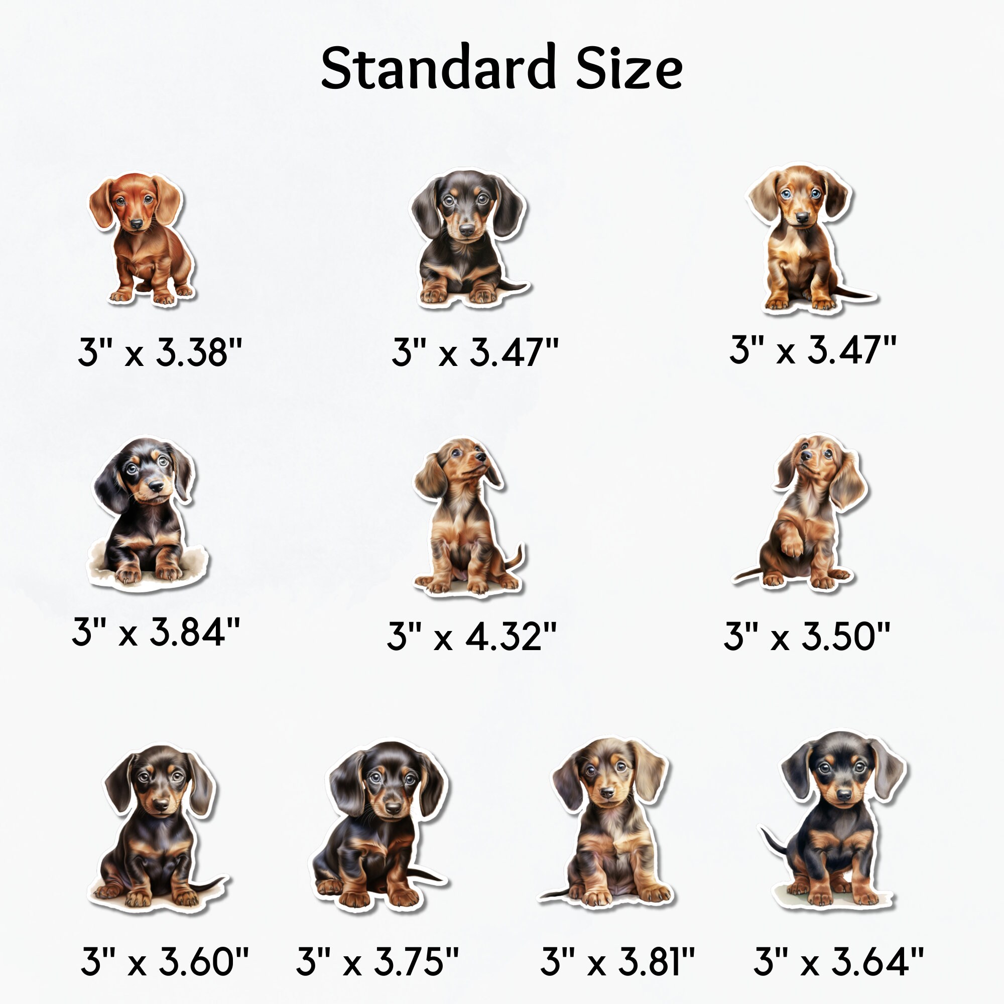 Dachshund Puppy Die-cut Stickers, Water Resistant, Laptop Decal ...