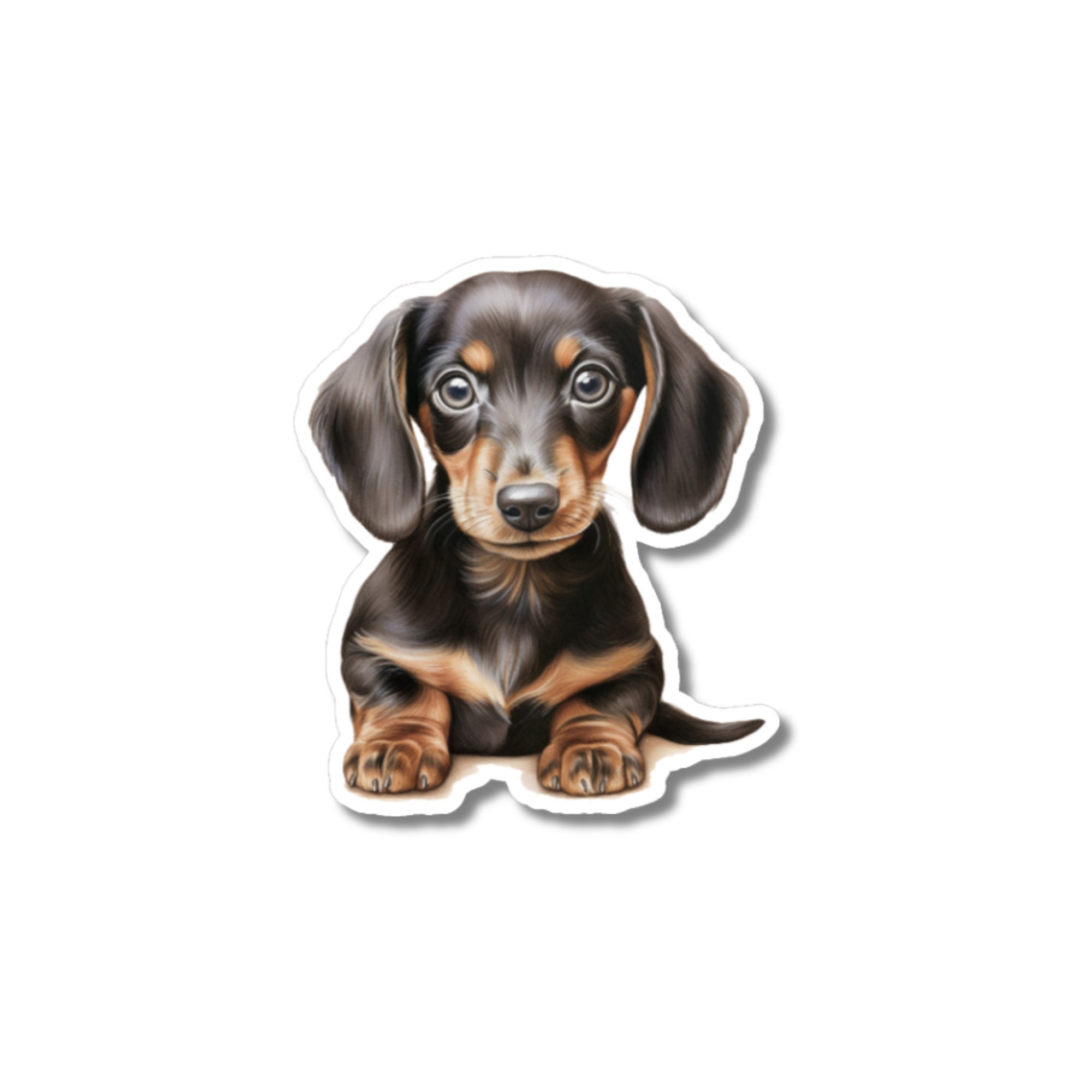Dachshund Puppy Die-cut Stickers, Water Resistant, Laptop Decal ...