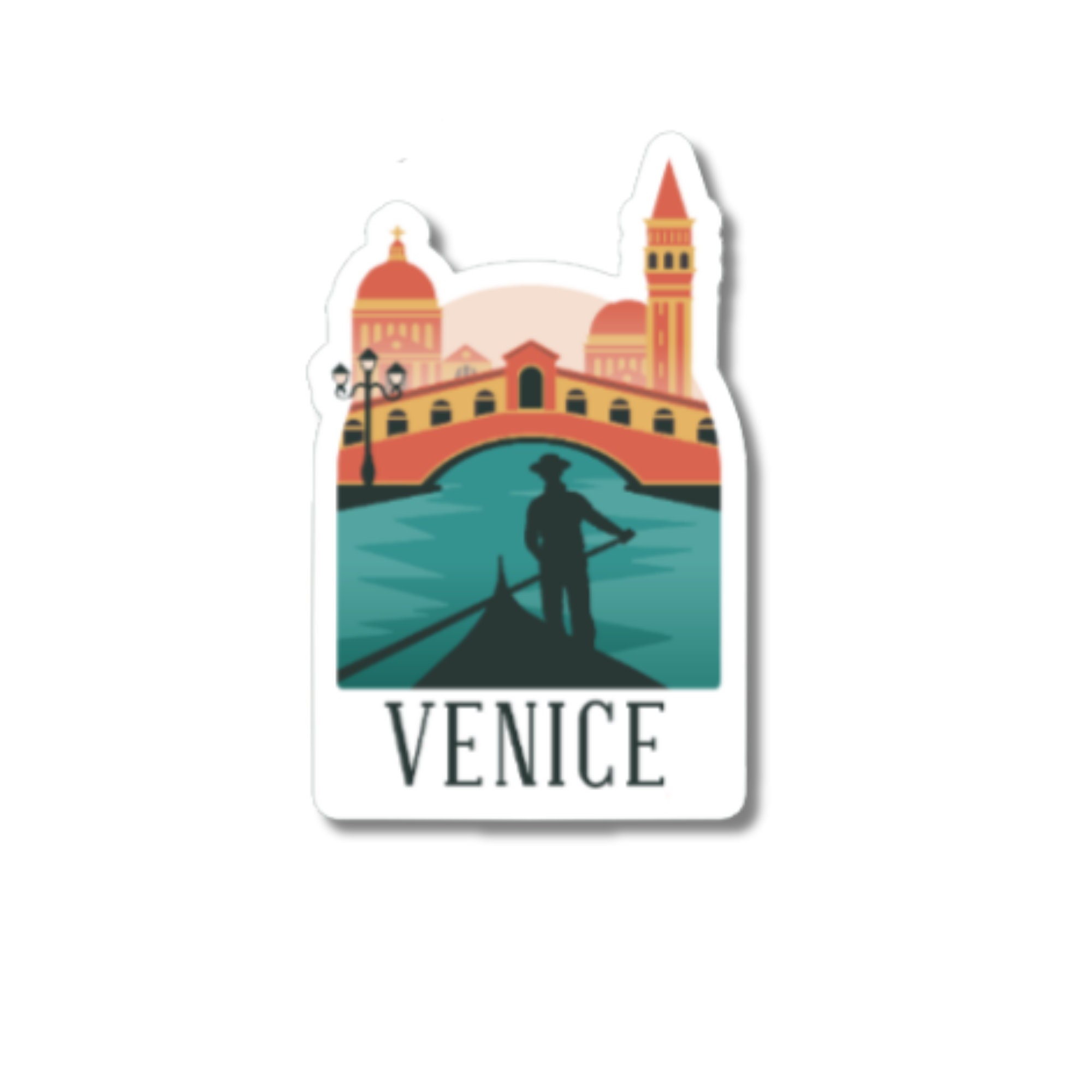 Italy Waterproof Die-cut Stickers Set 2, Water Resistant, Laptop Decal ...