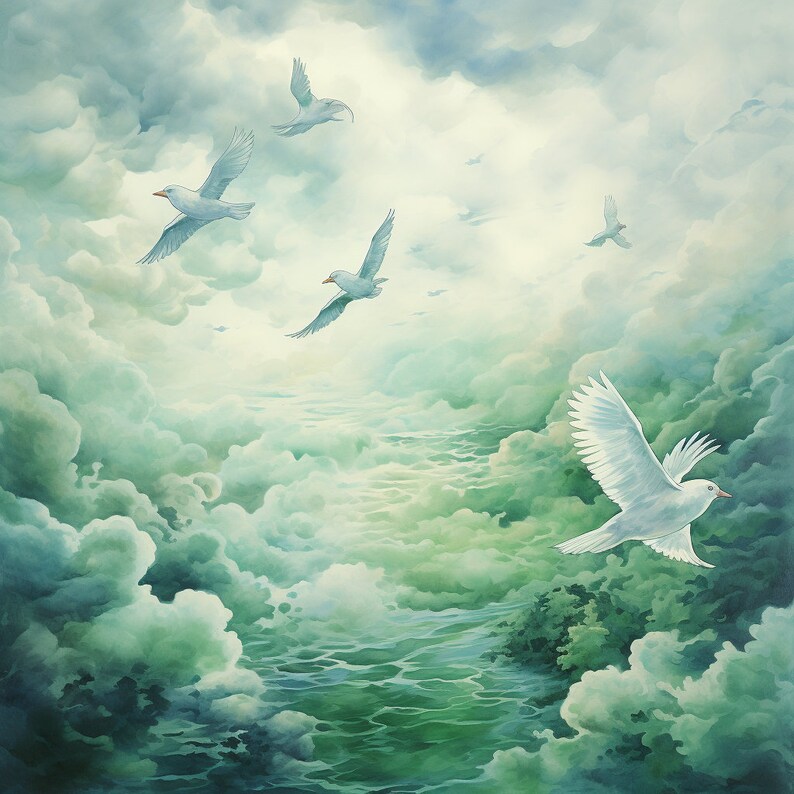 10 Memorial Watercolor Dove Backgrounds different Colors - Etsy