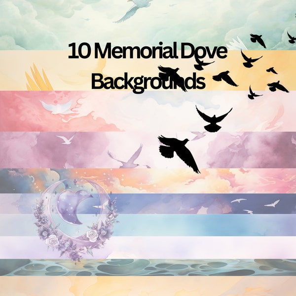 Memorial Background With Doves - Etsy