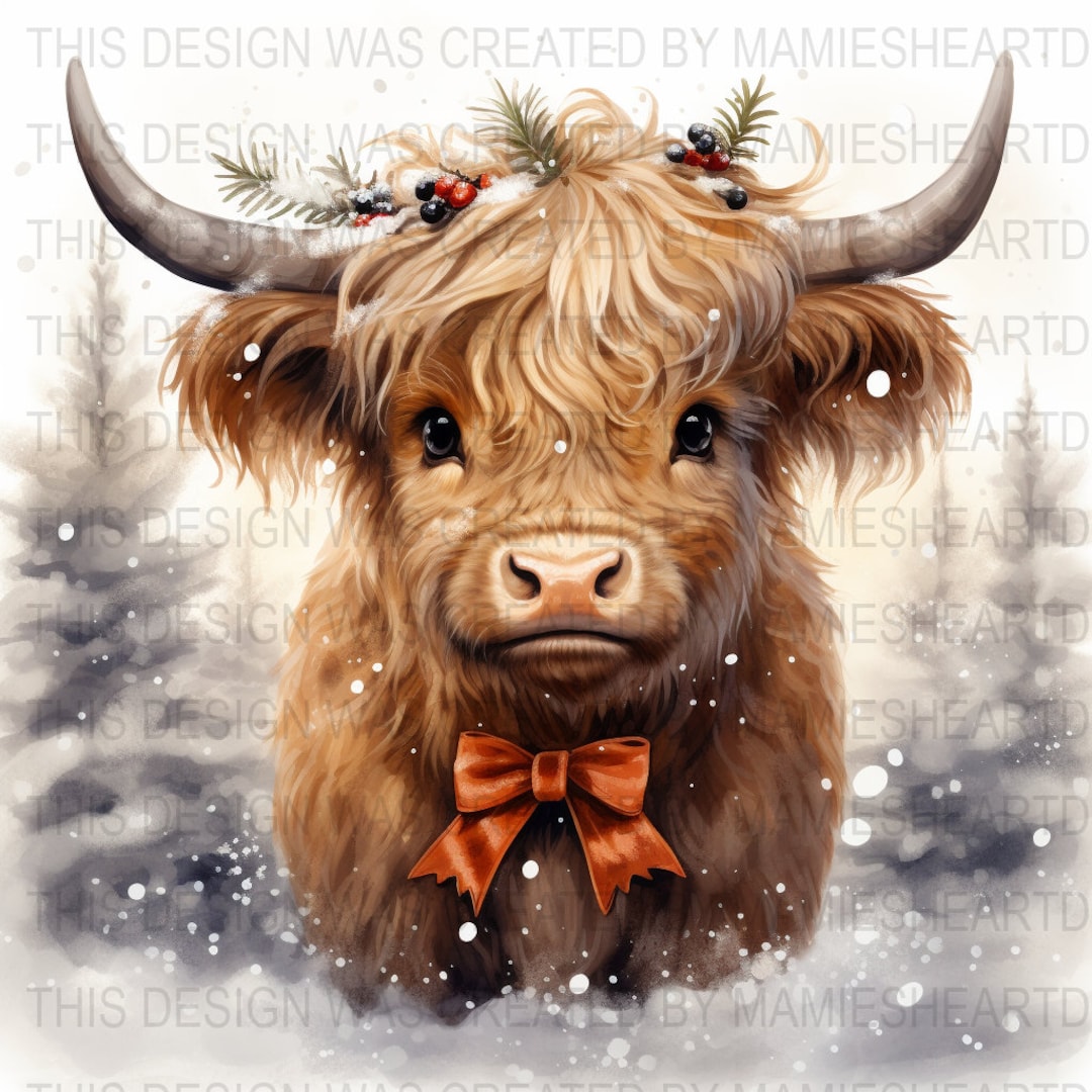 Highland Cows Holiday Designs - Etsy