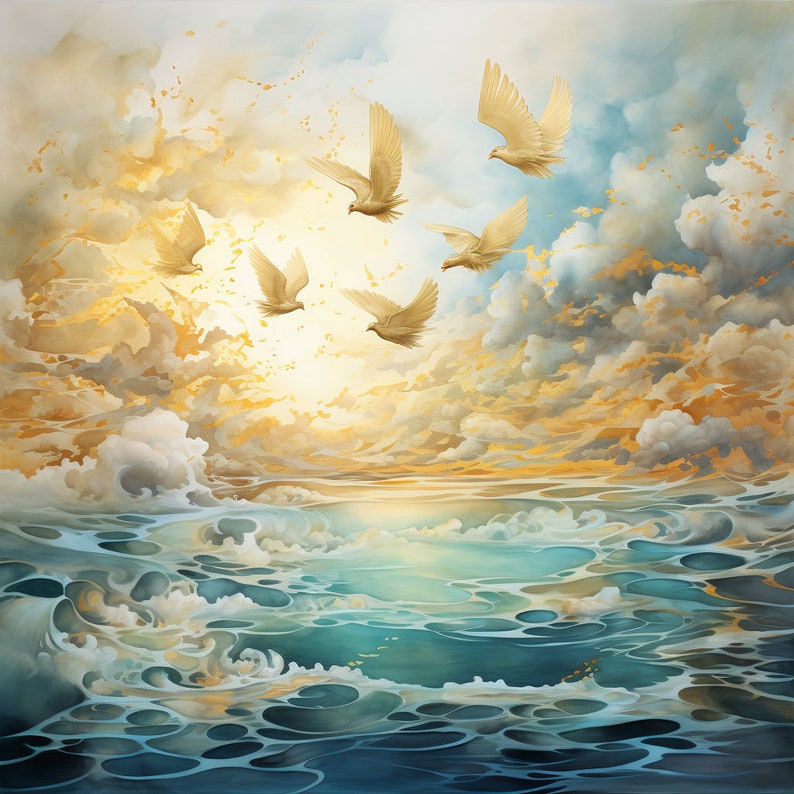 10 Memorial Watercolor Dove Backgrounds different Colors - Etsy