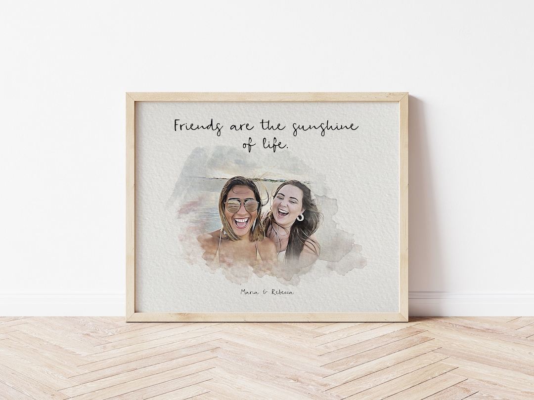 Personalised Best Friend Print, Best Friend Gift, Best Friend Portrait ...