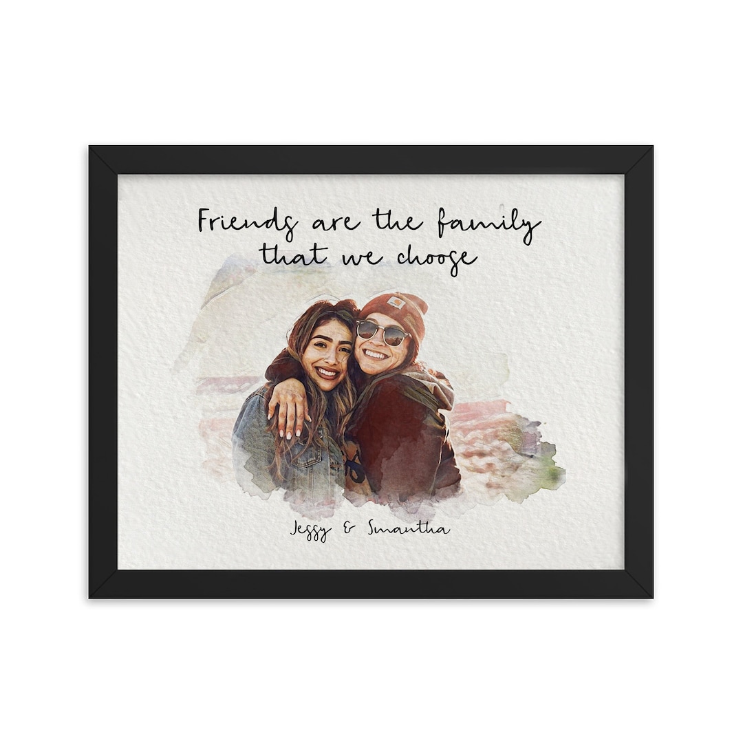 Personalised Best Friend Print, Best Friend Gift, Best Friend Portrait ...
