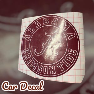 Alabama Crimson Tide Car Decal - Etsy