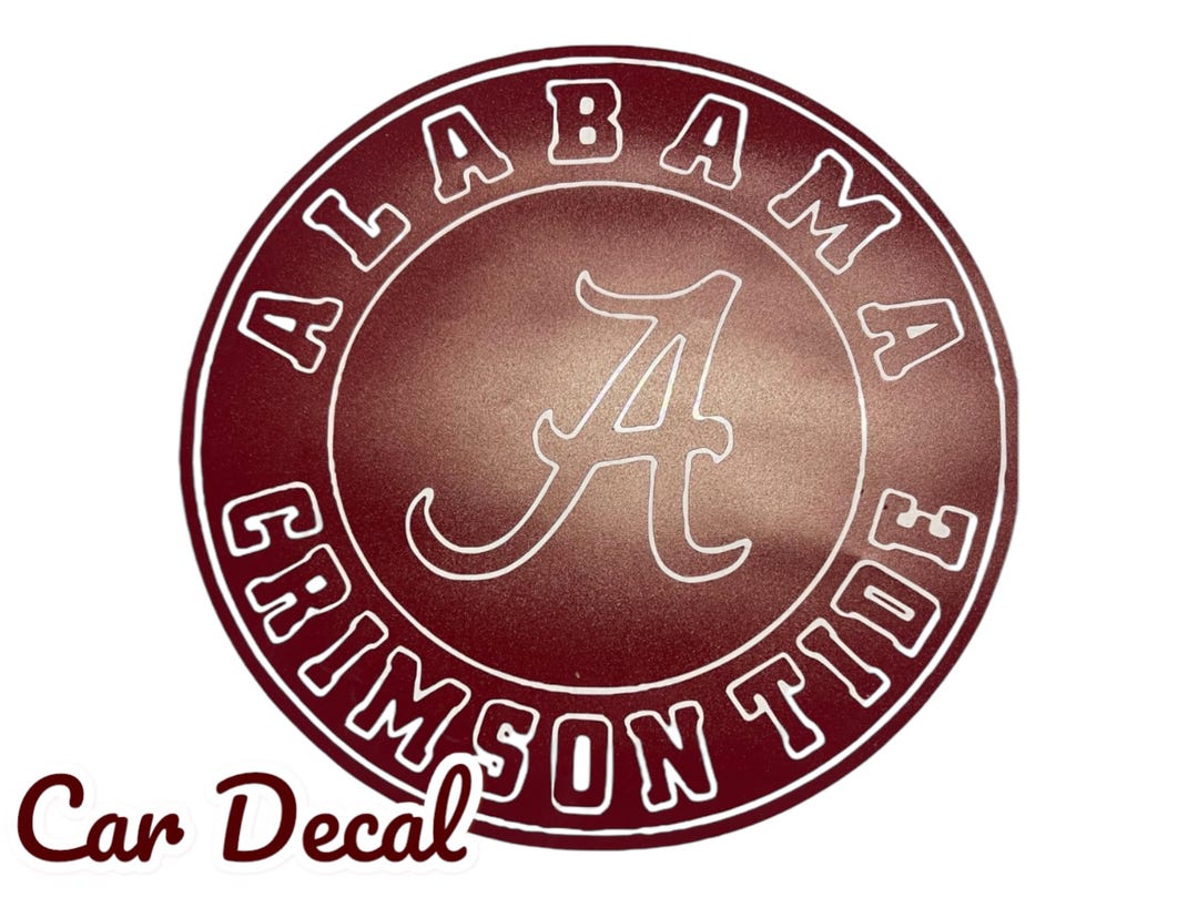 Alabama Crimson Tide Car Decal - Etsy