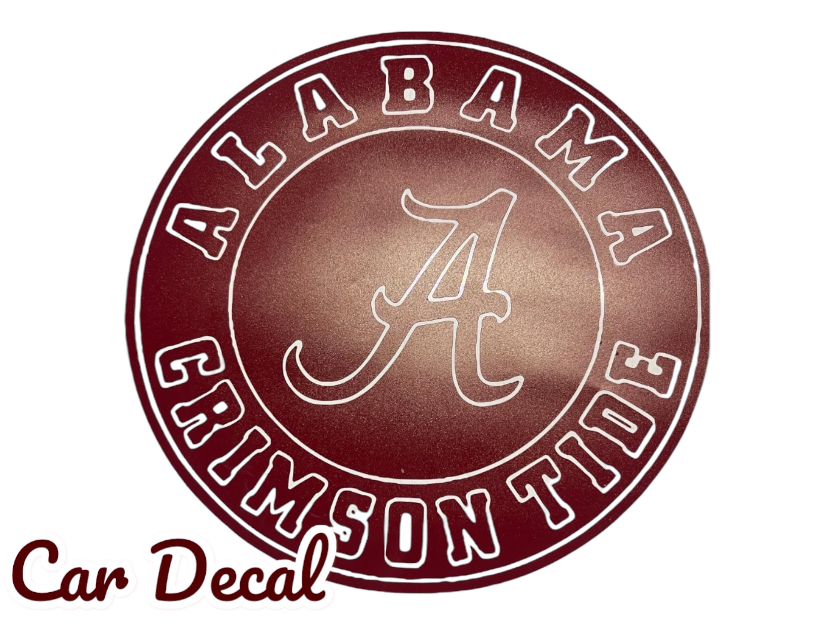 Alabama Crimson Tide Car Decal - Etsy
