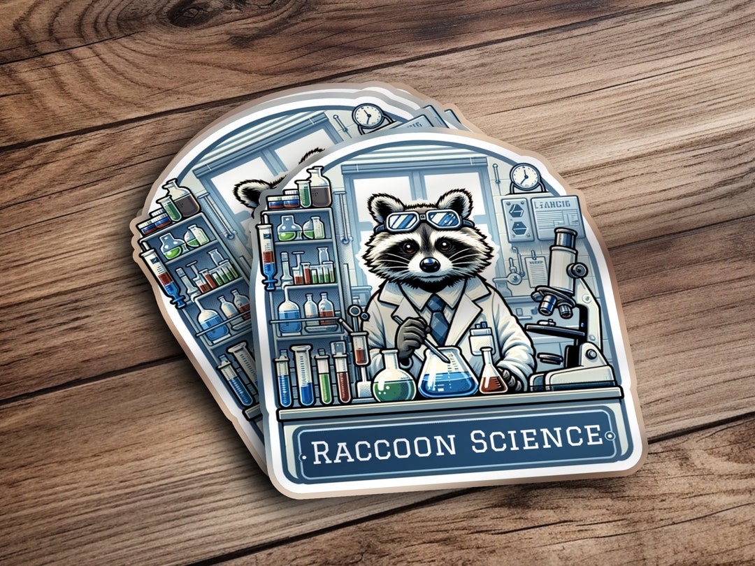 Raccoon Vinyl Sticker, Vinyl Sticker for Water Bottle, Hydroflask ...