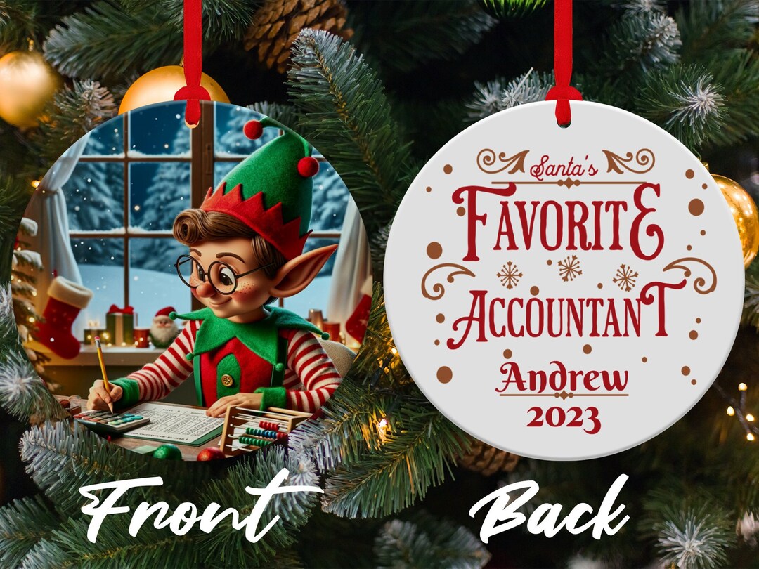 Accountant Christmas Ornament, Personalized Ornament, Custom CPA ...