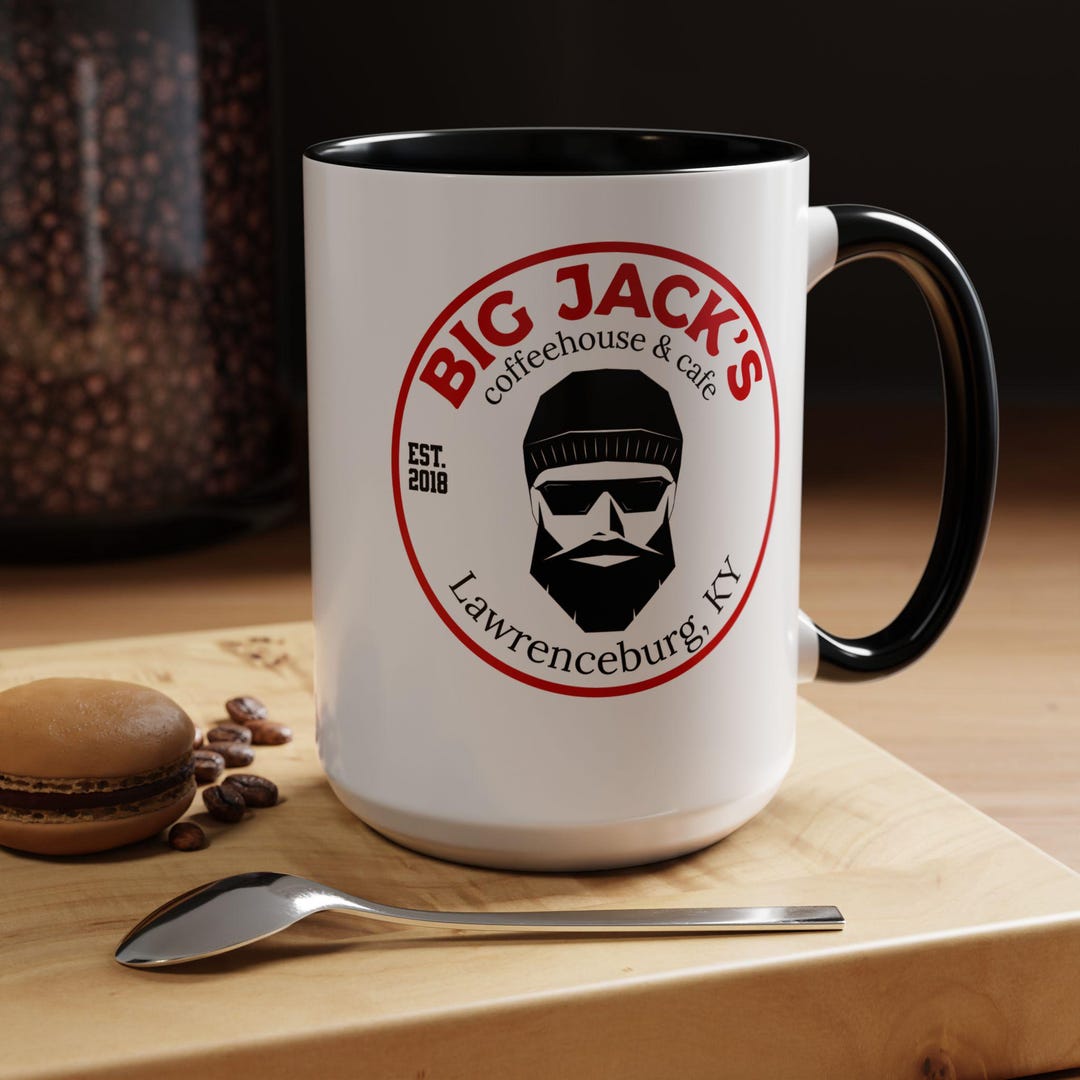 Big Jack's Coffeehouse and Cafe Logo Coffee Mug, Lawrenceburg, KY - Etsy