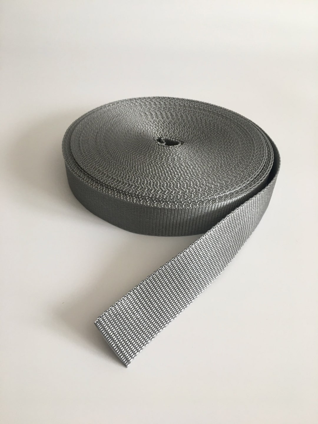 Heavy Duty Polypropylene Webbing " Grey" 3cm ( 1,18") 10/15/25 Metres ...