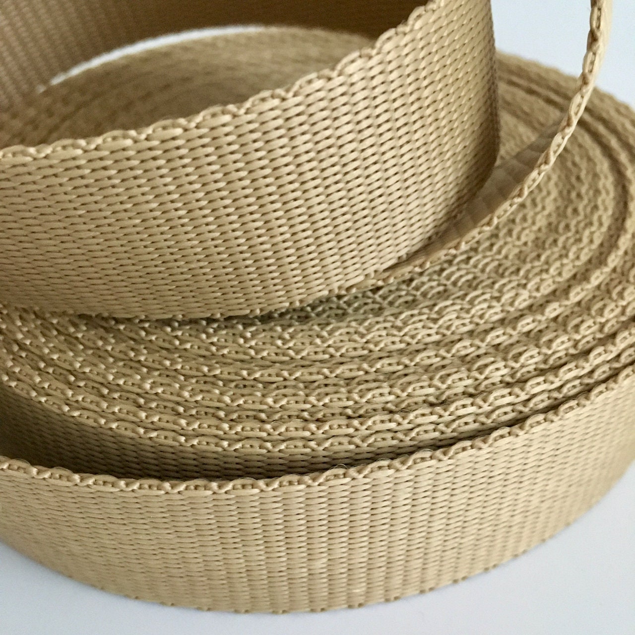 Heavy Duty Polypropylene Webbing "beige" 3cm ( 1,18") 10/15/25 Metres ...