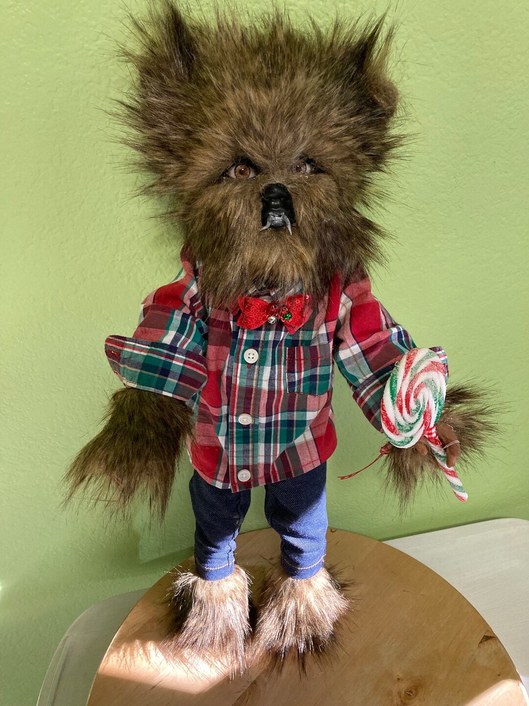 P&W - Creepy Cute Christmas Werewolf Whimsical Christmas Art Doll - Etsy