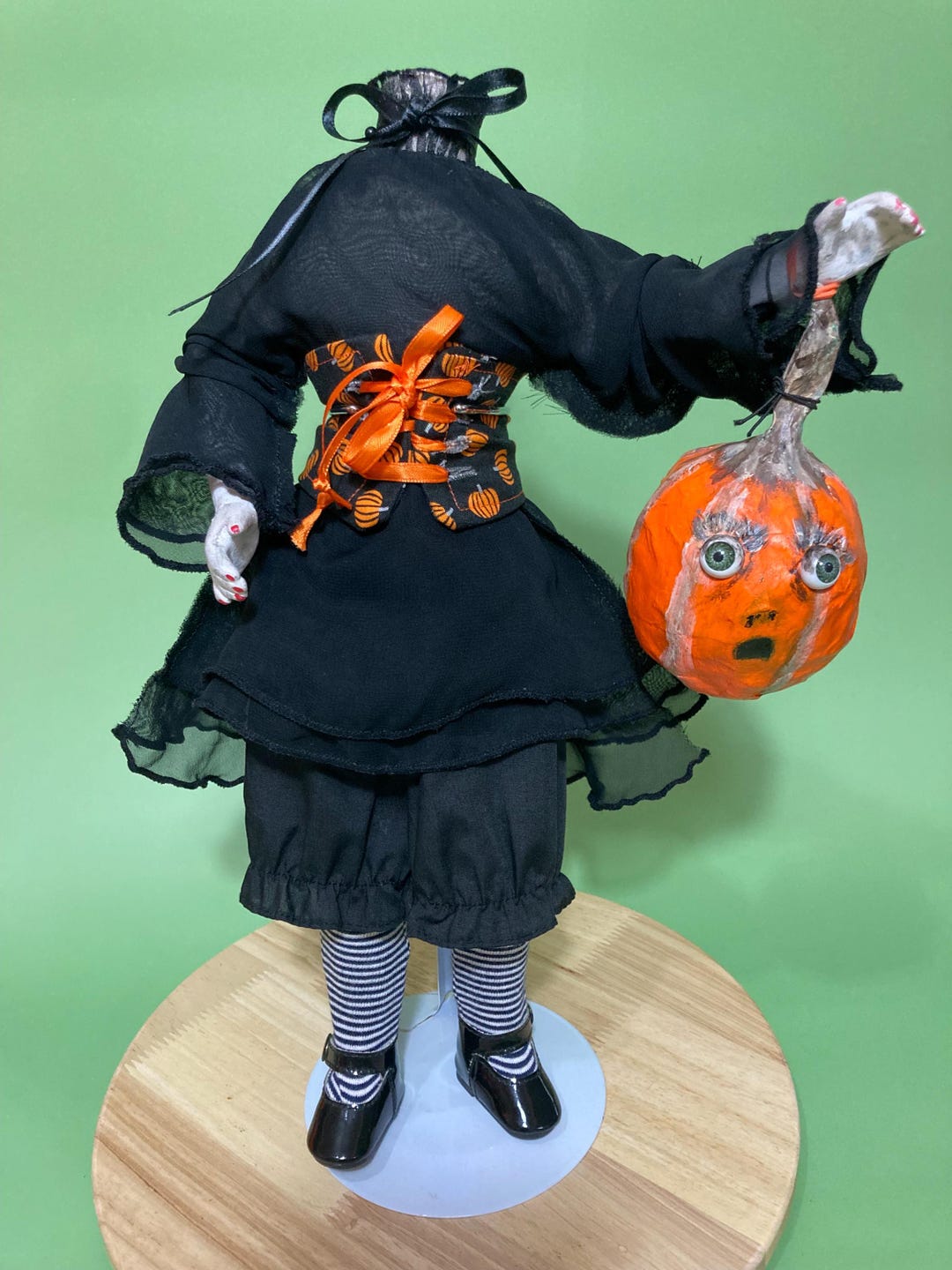 P&W Creepy Headless Pumpkin Art Doll - Halloween - Oddities and ...