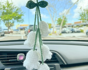 Lily of the Valley Crochet Car Accessory - Etsy