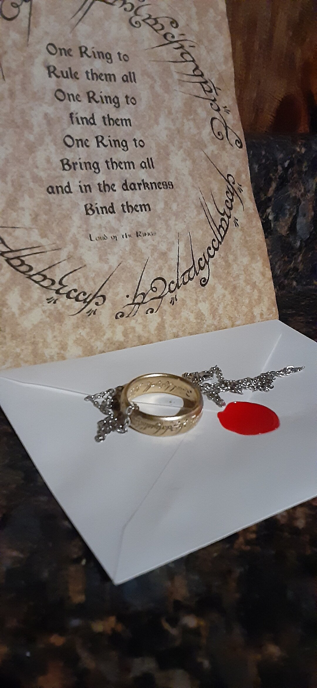 Lord of the Rings: the One Ring Replica 3D Printed Hardened Resin. - Etsy