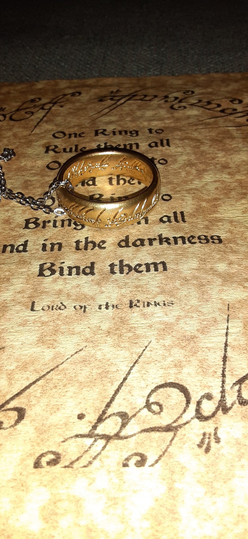Lord of the Rings: the One Ring Replica 3D Printed Hardened Resin. - Etsy