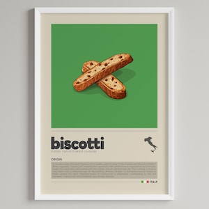 Biscotti Poster: Minimalist Italian Dessert Art (digital Download) - Etsy
