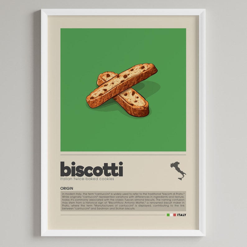 Biscotti Poster: Minimalist Italian Dessert Art (digital Download) - Etsy