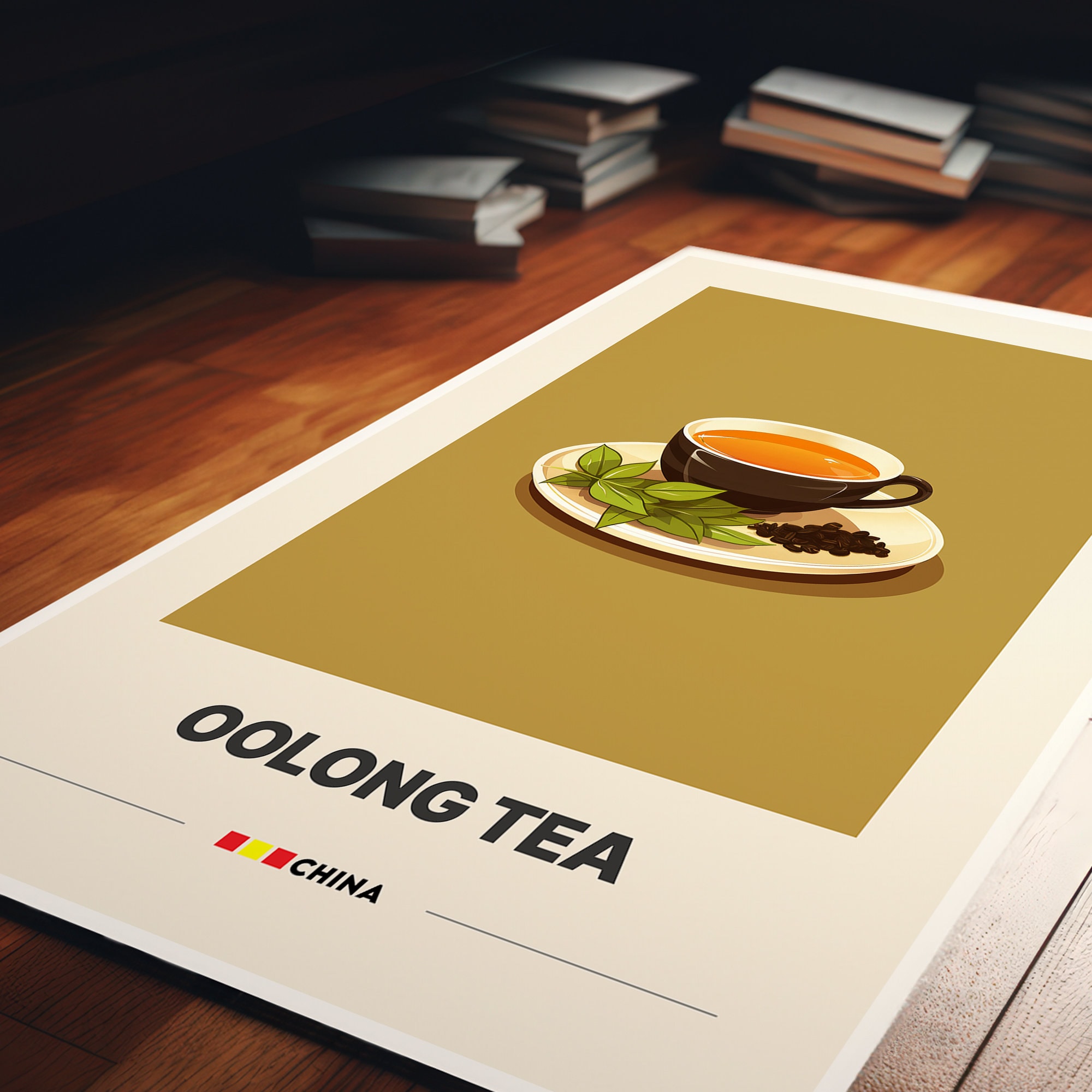 Oolong Tea Poster | Chinese Tea | Minimalist Cafe Decor | Printable ...