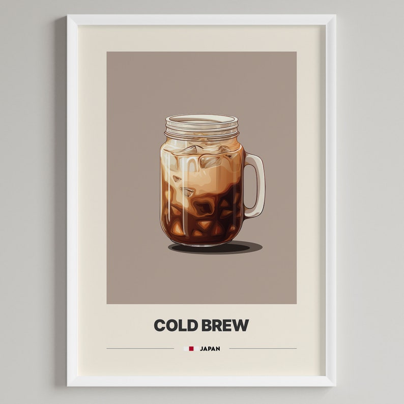 Cold Brew Poster | Japanese Coffee | Minimalist Cafe Decor | Printable ...