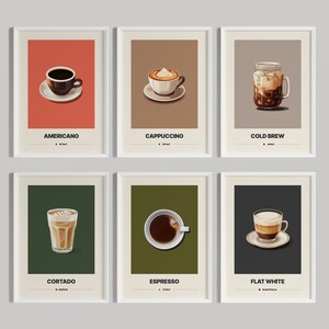 Coffee Poster | Gallery Wall Art Set of 12 | Minimalist Cafe Decor ...