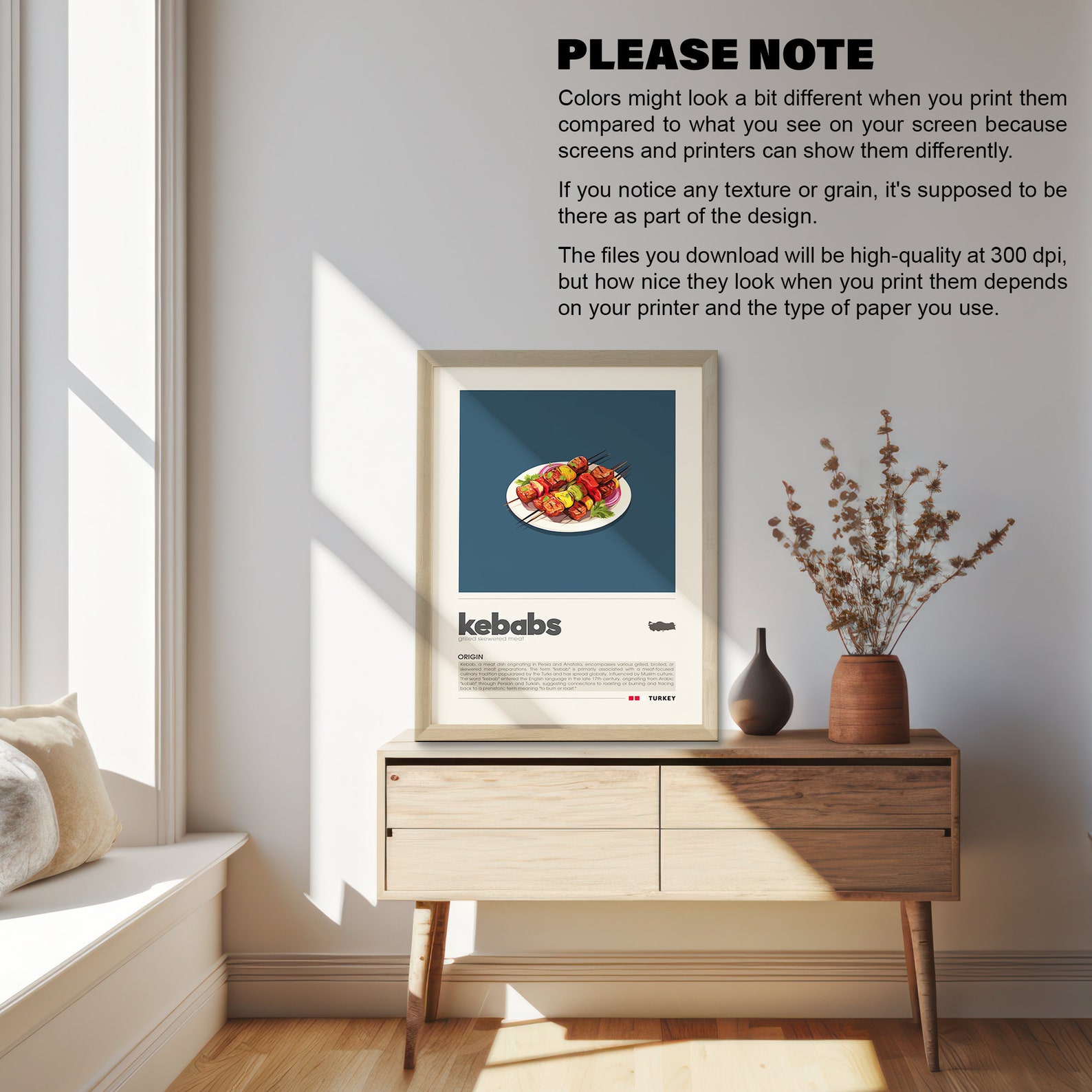 Kebabs Art Print: Middle East Food Poster (digital Download) - Etsy