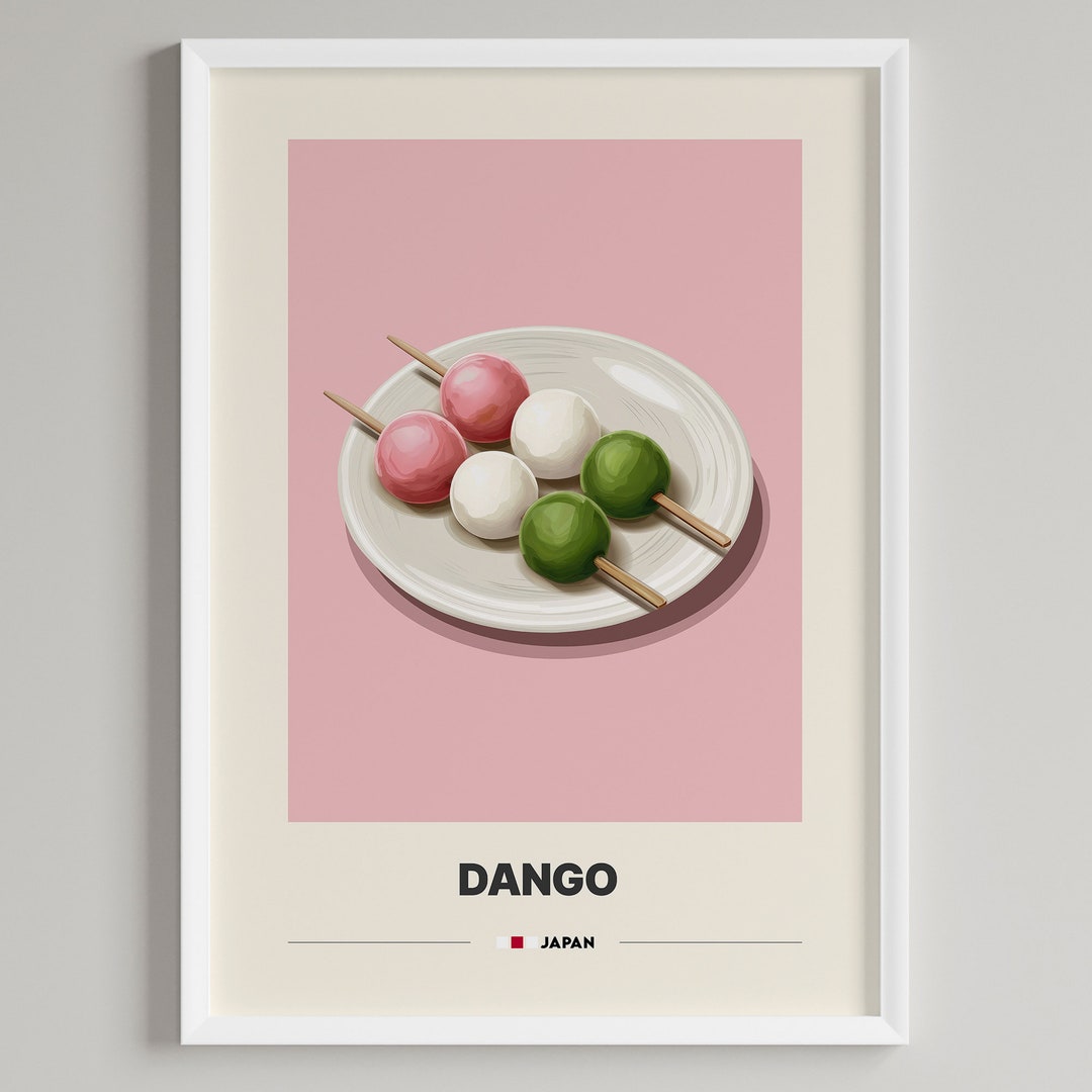 Dango Poster | Japanese Dessert | Minimalist Cafe Decor | Printable ...