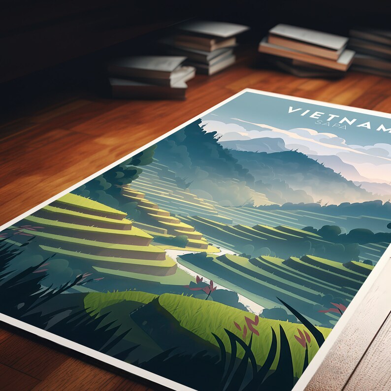 Sapa Vietnam Travel Poster | Home Wall Decor | Printable Digital ...