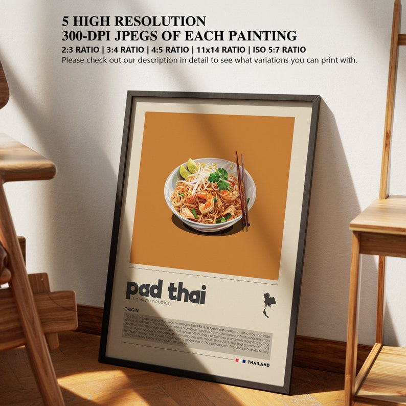 Pad Thai Poster: Minimalist Thai Food Art (digital Download) - Etsy