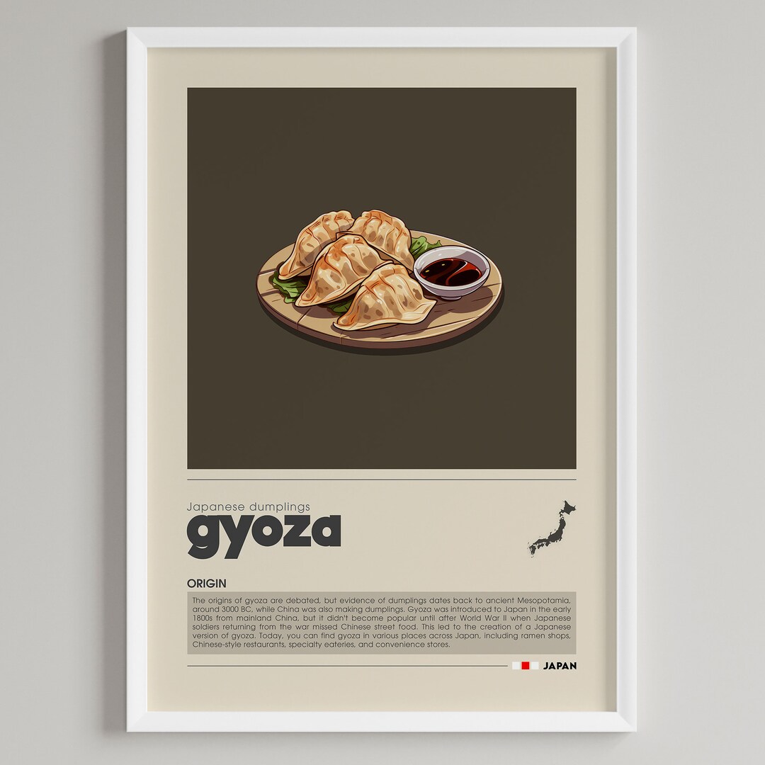 Gyoza Poster: Minimalist Japanese Food Art (digital Download) - Etsy