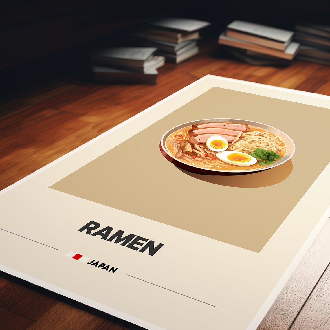 Ramen Poster | Japanese Food | Minimalist Cafe Art Deco | Printable ...