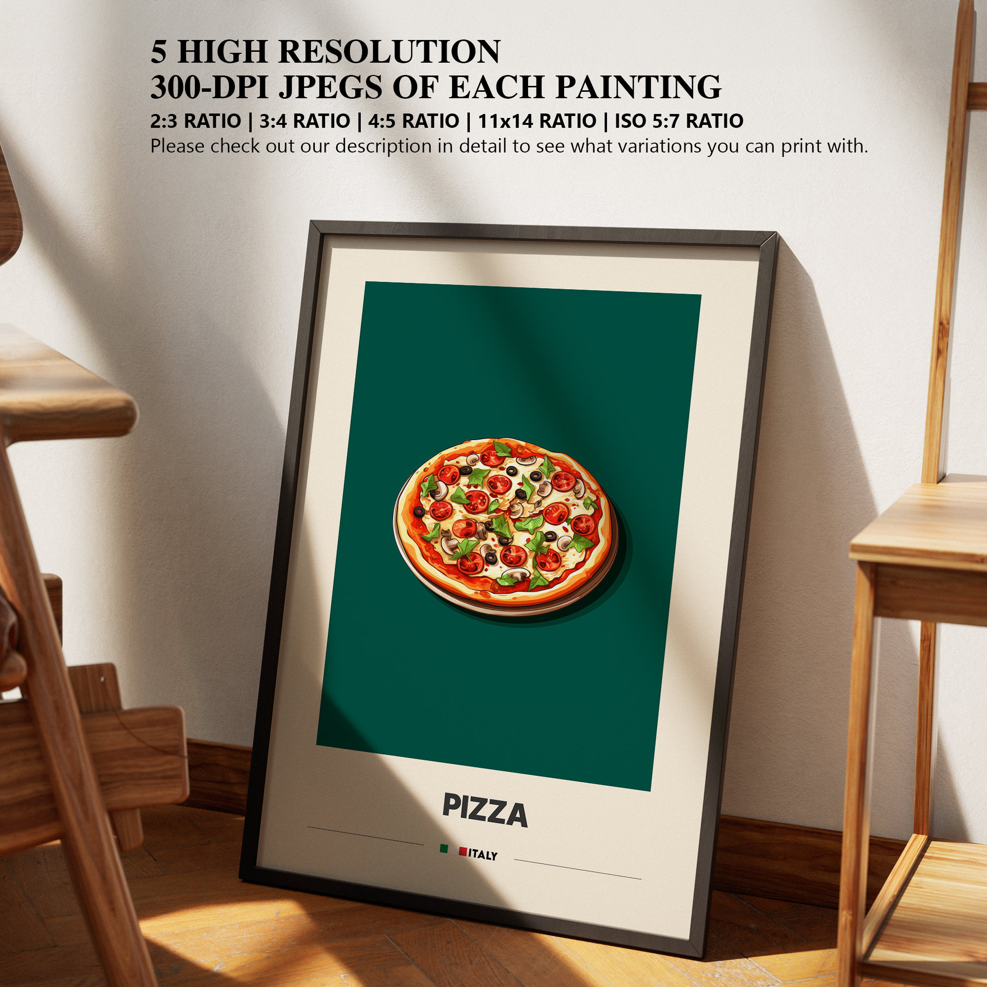 Pizza Poster Digital Download for Kitchen and Cafe Wall Decor - Etsy
