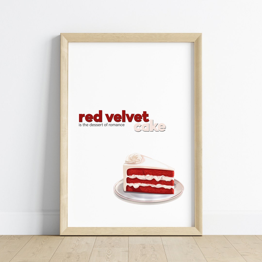 Red Velvet Cake Poster: American Food Art Print (digital Download) - Etsy
