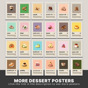 Pudding Poster | Minimalist Japanese Dessert Art Deco | Kitchen, Cafe ...
