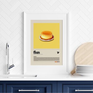 Flan Poster: Minimalist Spanish Dessert Art (digital Download) - Etsy