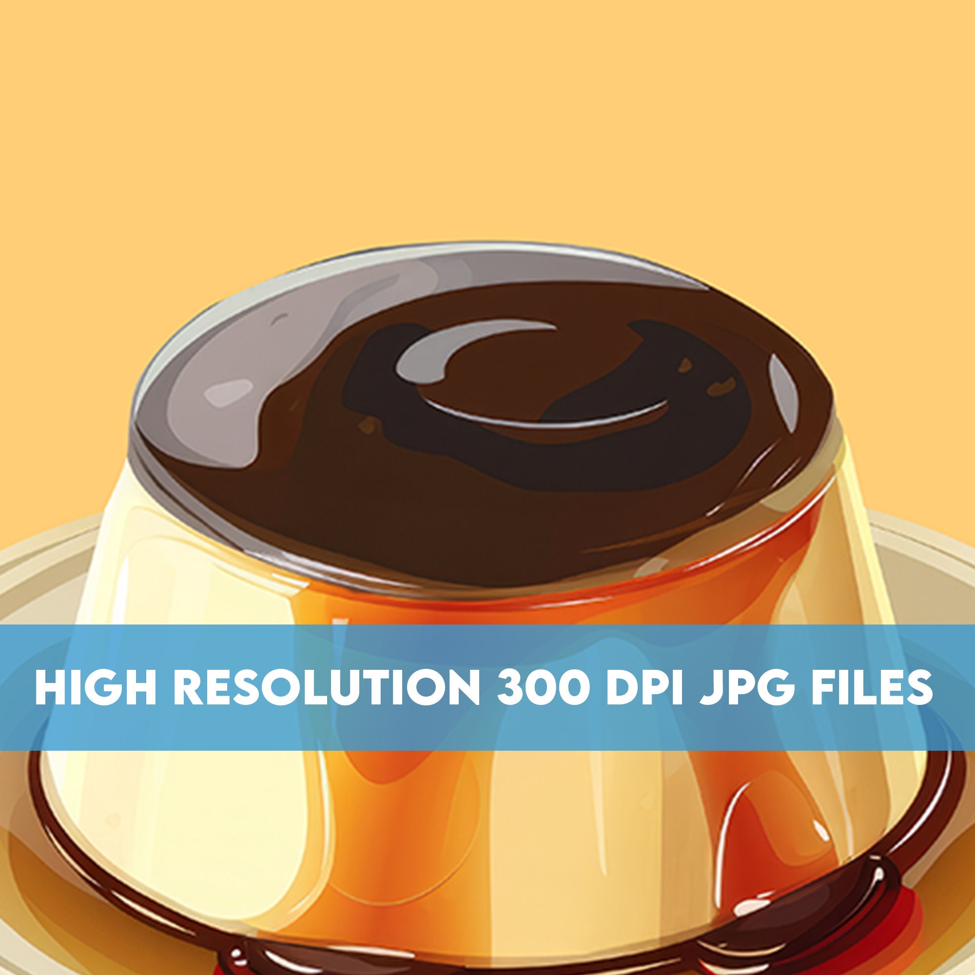 Pudding Poster Minimalist Japanese Dessert Art Deco Kitchen, Cafe ...