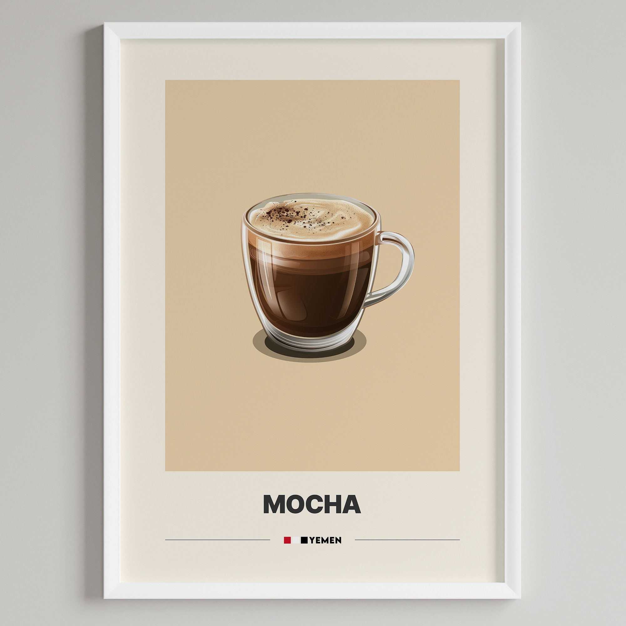 Mocha Poster | Yemenis Coffee | Minimalist Cafe Decor | Printable ...