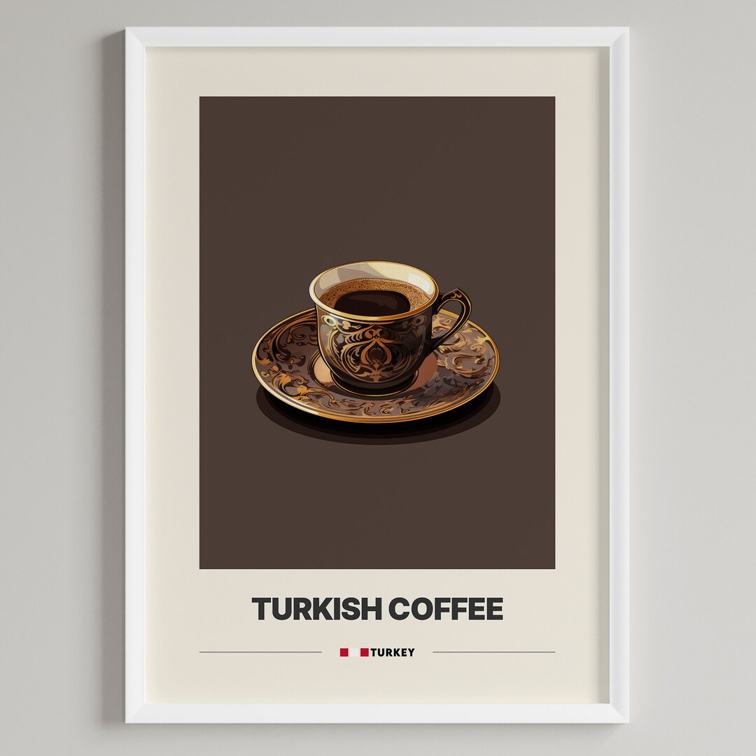 Turkish Coffee Poster | Minimalist Cafe Decor | Printable Digital ...