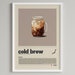 Cold Brew Poster Minimalist Japanese Coffee Art Caffe Illustration Cafe ...