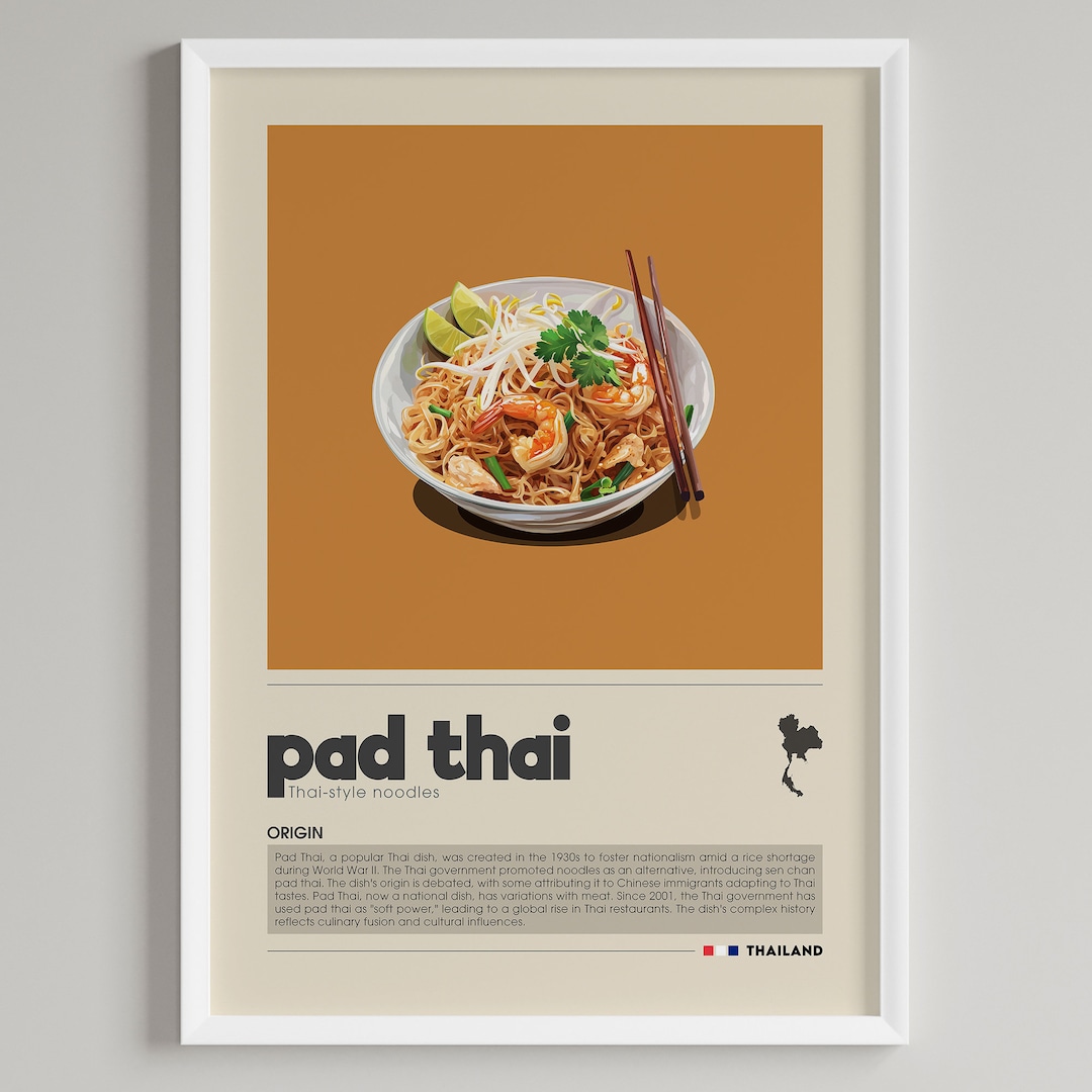 Pad Thai Poster: Minimalist Thai Food Art (digital Download) - Etsy