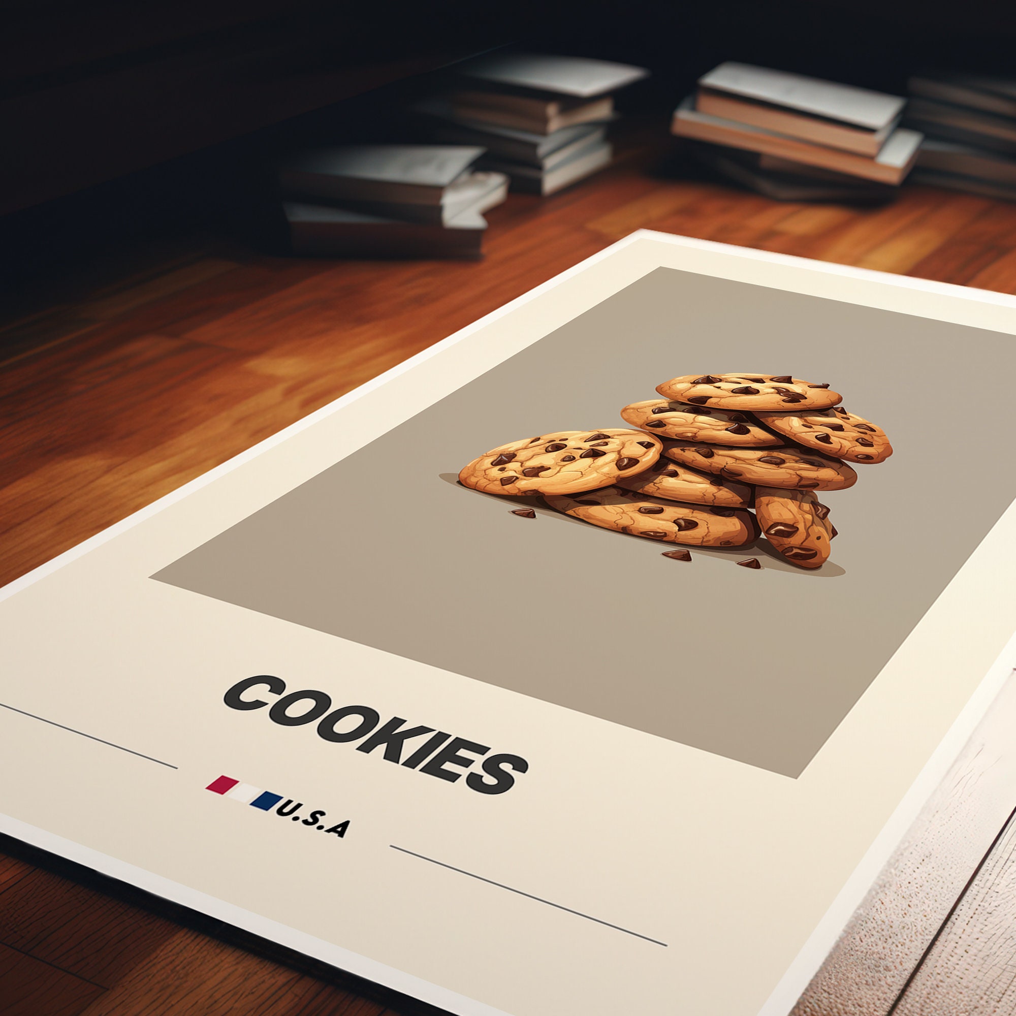 Cookies Poster | World Famous Dessert | Minimalist Cafe Decor ...