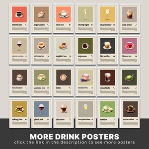 Coffee Poster | Gallery Wall Set of 6 | Minimalist Cafe Decor ...