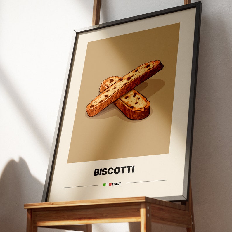 Biscotti Poster | Italian Dessert | Minimalist Cafe Decor | Printable ...