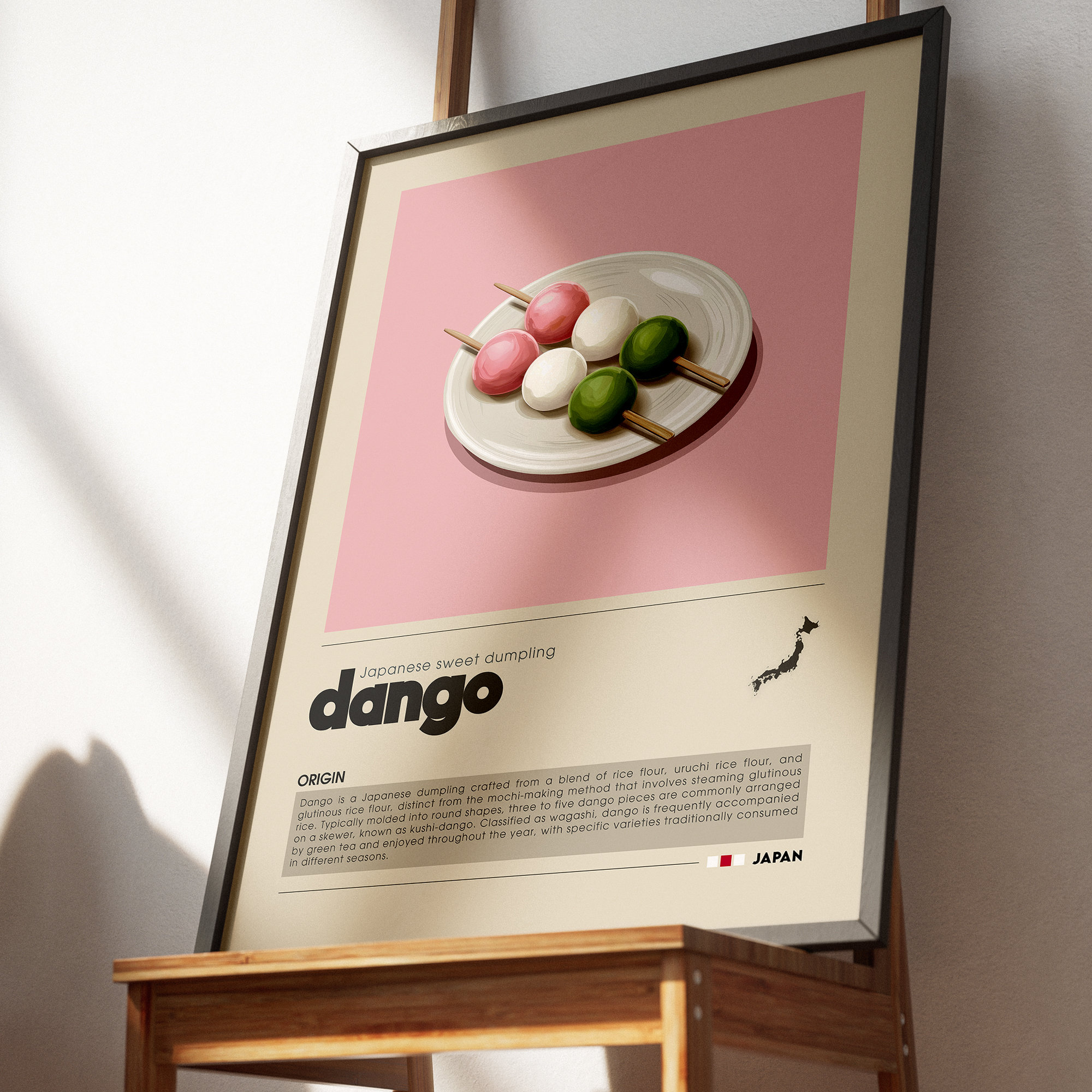 Dango Art Deco Poster: Japanese Dessert Print (digital Download) - Etsy