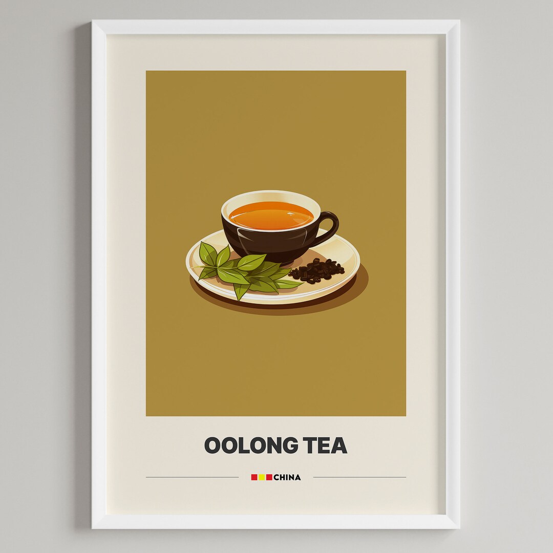 Oolong Tea Poster | Chinese Tea | Minimalist Cafe Decor | Printable ...