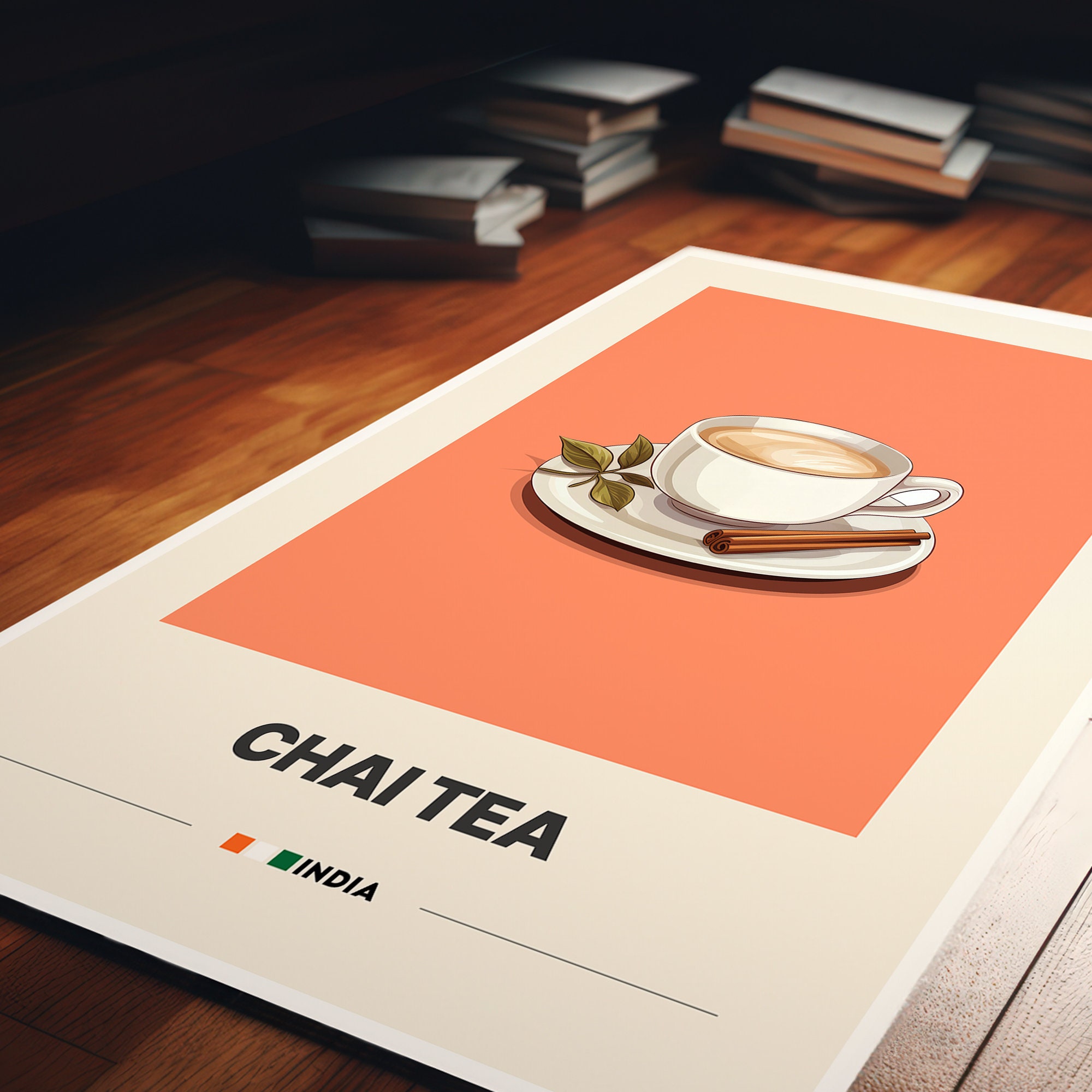 Chai Tea Poster | India Tea | Minimalist Cafe Decor | Printable Digital ...